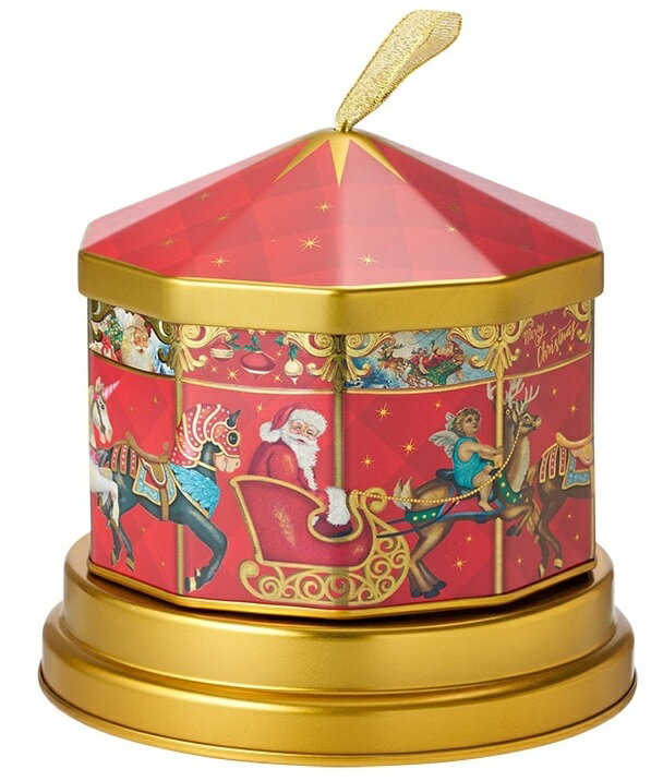 ヨーロッパのクリスマス・マーケットで大人気のカルーセル。 回すと ♪ We wish you a Merry Christmas の曲が流れます。 中には4種類のチョコレートが入っていて、クリスマスのギフトにぴったりです。 自分用にはもちろ...