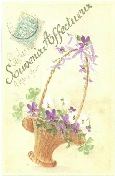 ■生産：フランス■サイズ：105X150mm■素材：紙おしゃれなすみれのポストカード切手を貼ってそのまま送ったり、荷物にメッセージカードとして同封したり。気持ちを伝えるのなら、やっぱり手書きのカードが一番。小さな額に入れたり、敢えてそのまま...