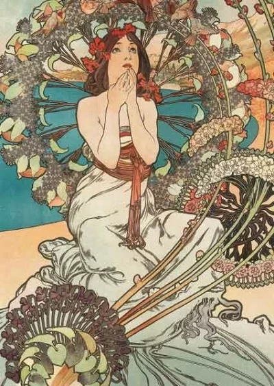 ミュシャの柄はコレクターも多く、集めたくなる絵葉書の一つ。■生産：イギリス　英国■サイズ：105X150mm■素材：紙輸入ポストカード切手を貼ってそのまま送ったり、荷物にメッセージカードとして同封したり。気持ちを伝えるのなら、やっぱり手書き...