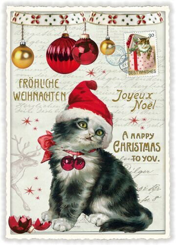 ■生産：ドイツ■サイズ：105X148mm■素材：紙　厚手輸入ポストカード縁は波型にダイカット加工されており、背景がラメ加工されておりキラキラしています。※ダイカットのため定形外郵便となります。切手を貼ってそのまま送ったり、荷物にメッセージ...