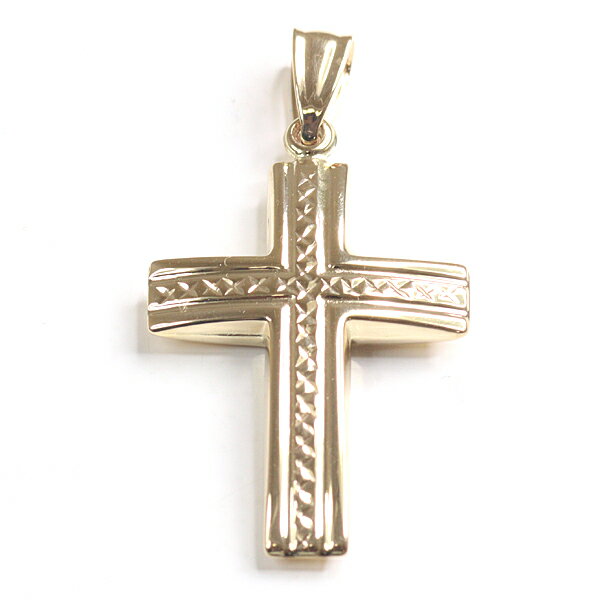 スタッフからのコメント ◆K18イエローゴールド クロス ペンダントトップ。 ◆提携業者仕入の未使用品となります。店頭展示品につき極小の傷はご了承ください。 ◆K18イエローゴールドのデザインクロスペンダントトップ。カットデザインが施された...