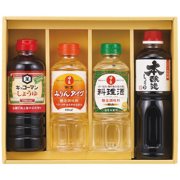 ポイント出番の多い調味料のセット。※写真はイメージです。内容・デザイン等変更になる場合があります。予めご了承ください。箱サイズ30.5×7.5×25.5cm現品サイズ・内容キッコーマンこいくちしょうゆ・サンビシ本醸造しょうゆ各500ml・日...