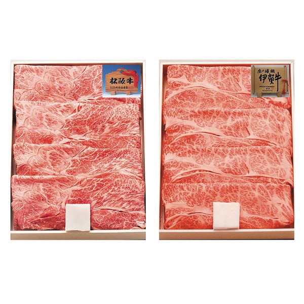 ポイント「肉の芸術品 松阪牛」&「肉の横綱 伊賀牛」。最高級のブランド牛として知られる松阪牛と、古来から地元の人に愛され、育まれてきた伊賀牛は、ともに三重県が世界に誇る2大銘柄牛。長い間、愛情たっぷりに育てられた松阪牛と伊賀牛は、ともに雌牛...