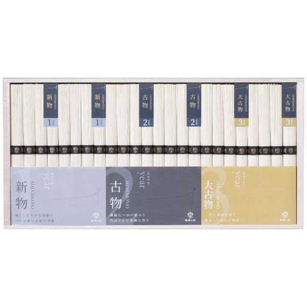 ポイント細くしなやかな麺線とコシの強い上品な食感の新物と繊細なつゆの絡みと熟成された豊潤な香りがある古物、二度の梅雨を経て極まった最高ののど越しが味わえる大古物の食べ比べです。※写真はイメージです。内容・デザイン等変更になる場合があります。...