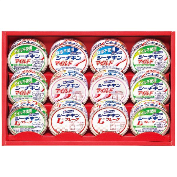 ポイント素材やカタチ、製法によって、さまざまなおいしさが楽しめる「シーチキン」の詰め合わせです。※写真はイメージです。内容・デザイン等変更になる場合があります。予めご了承ください。箱サイズ32.1×7×20.7cm現品サイズ・内容オイル不使...