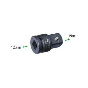 適合12.7mm→19mm　全長：48mm【JTC】変換アダプター JTC440406 ソケット【注意事項】こちらのページの商品は、メーカー直送の商品となります。お届け先が、北海道、沖縄、離島になる場合、別途送料が必要になる場合がございます。