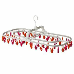 サイズ約 幅97×奥行38×高さ26（cm）材質本体/アルミニウムジョイント部分・ピンチ/ポリプロピレン備考【重量】約860g　【カラー】ピンク×オレンジ関連商品アルミ角ハンガー52P　ブラック　Kogure アルミ角ハンガー52P　ピンク...