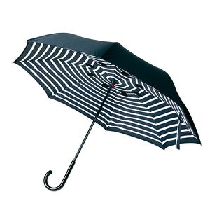 サイズ使用時／全長：約 80（cm）、親骨の長さ：約 61（cm）、直径：約 106（cm）収納時／全長：約 80（cm）重量：約500g材質支柱：鉄（クロムメッキ塗装）、生地：ポリエステル100％、親骨：グラスファイバー、持ち手：ゴム備考...