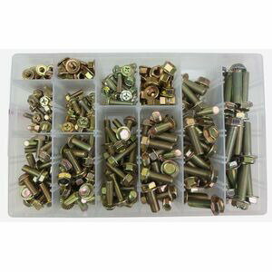 商品説明自動車でよく使われている、フランジボルトとナットのセットネジ・ナット 12種類 各20個入り ボルト ピッチ1.0：6×12、6×16、6×26 ピッチ1.25：8×20、8×26、8×30、10×25、10×30、10×40ナット...