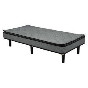 【ふかふかなピロートップ仕様のマットレス付きすのこベッド。高級ホテルのような贅沢で快適な寝心地をご家庭で。】商品サイズ（外寸）(約)幅95×奥行195×高さ46cmカラーグレー内寸及び補足説明組立式ポケットコイル使用(コイル数:465)成分...