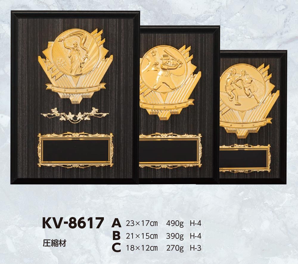 高さ180mm×幅120mm　商品重量：約270g　楯板：圧縮材　レリーフ：樹脂製