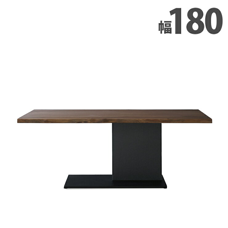 ■商品番号：16-000193 【この商品のスペック】 ■寸法 幅180×奥行90×高70.5cm　※4梱包 ■素材 [天板]無垢材ノタ面/突板(ウォールナット/ホワイトオーク) [脚]アイアン[塗装]ウレタン塗装 ■商品の特徴 ・天然ノタ...