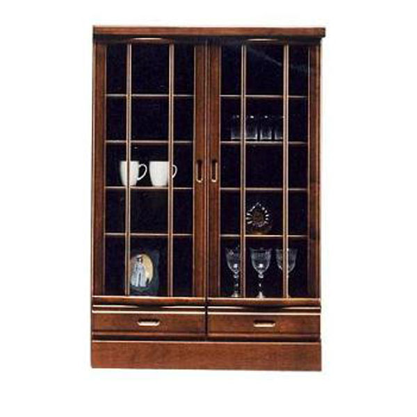 送料無料 開梱設置 和風モダンな完成品の90cm幅ミドルボード ■材質：ケバンス材、ウレタン塗装 ■SIZE：幅89cm×奥行45cm×高さ130cm ■COLOR：ブラウン ■特徴：曲面出窓加工 引出し箱組　　 ※北海道、沖縄、離島は別途...