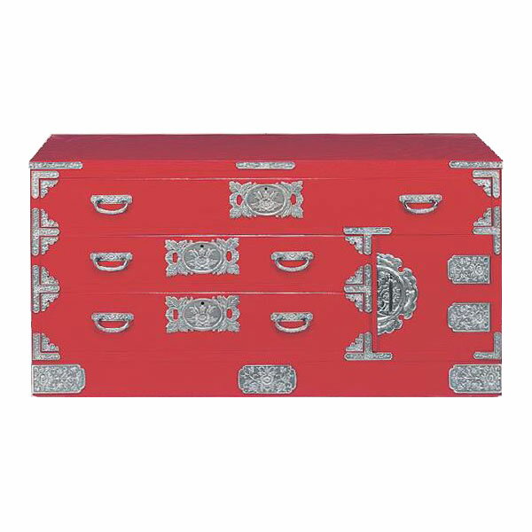 ☆開梱設置・送料無料☆ 【筑後民芸【宝箪笥】整理タンス120cm幅ロータイプ 材質　：表面材　天然木国内産ケヤキツキ板　内装材　桐 サイズ：幅120cm×奥行45cm×高さ60cm ■カラー：朱色　時代色× ■塗装はウレタン塗装とカシュー塗...