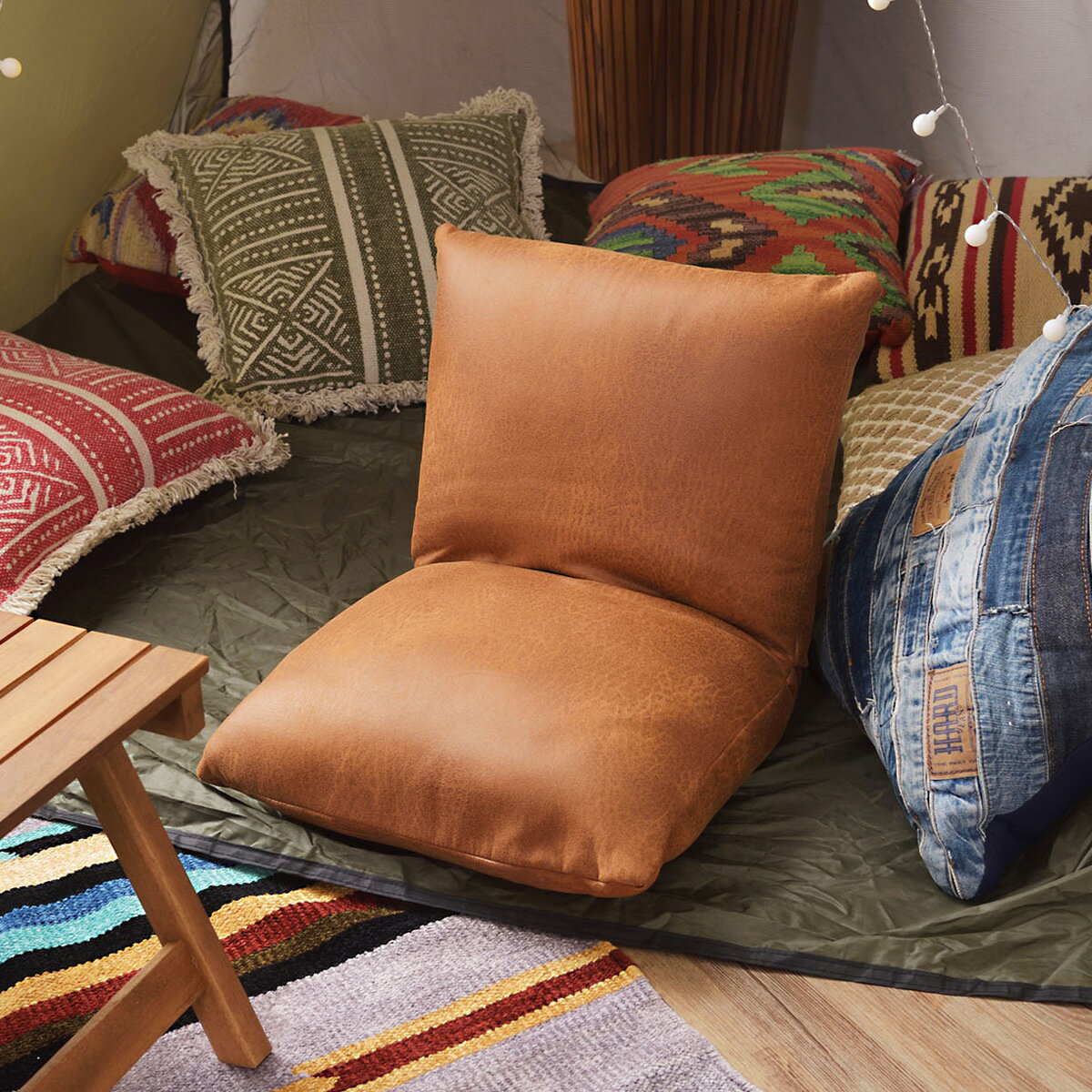 ■カックンリクライナー 大きい 椅子 チェア イス コンパクト フロア チェア 柔らか クッション 背もたれ 優しい リラックス 奥行き 持ち運び 簡単 スペース 収納 背もたれ コンパクト 後ろ リクライニング 厚み ボリューム ごろ寝 ...