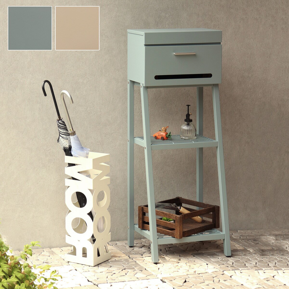 ■スタンドポスト Orla(オーラ) ポスト ダイヤル式 置き型ポスト 屋外 ■商品説明置くだけで使用可能なスタンド式。壁掛け式とは異なり面倒な施工の手間がかかりません。レターパックライトやネコポスが投函可能です。鍵付きなので防犯面に安心で...