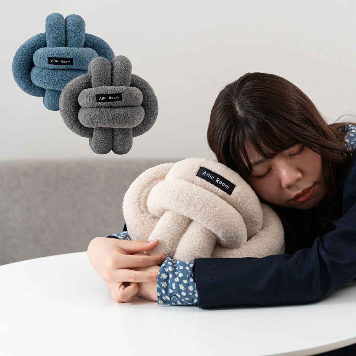 ■ボールクッション クッション 韓国 おしゃれ かわいい フロアクッション 結び目 ロープ インテリア 雑貨 北欧 柔らかい ベージュ■商品説明もちもち触感のブークレ生地を使用した、ボールクッション。触り心地の良い感触と、インテリア性のある...