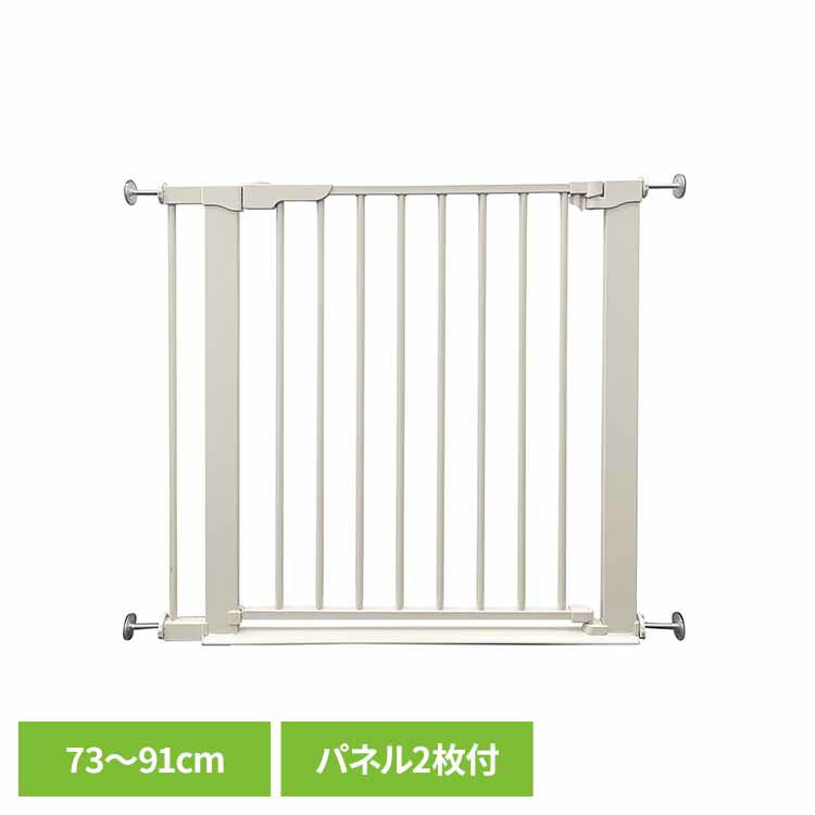 ●取付サイズ73〜91cm●拡張パネル2枚付属●躓きにくいローステップ仕様（約1.3cm）●安心のダブルロック●開閉操作も簡単●扉解放機能(90度以上開くと扉を開けっ放しに出来ます)●商品サイズ（cm）幅約68×奥行約30×高さ約76●商品...