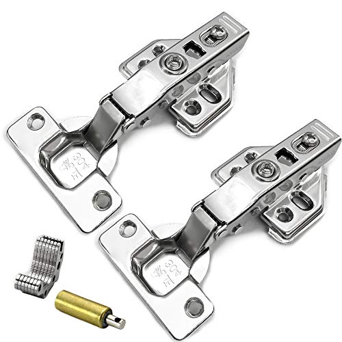 【材質】304ステンレス【使い方】家具、クローゼット、下駄箱、システムキッチンなどに使用される蝶番【サイズ（約）】蝶番カップ径 : 35mm、［カップ掘込深さ］（最小）12mm【優点】ステンレス製、丈夫です、さびません、油圧ソフトクローズレ...