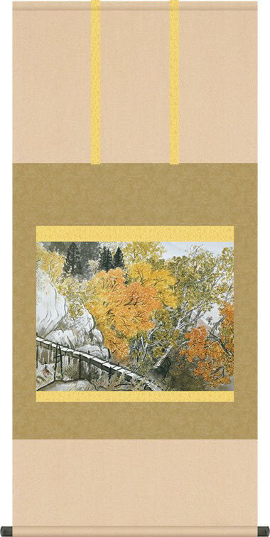 高精彩巧芸画 （手彩入り） 本紙　：新絹本 サイズ：幅54.5 x 115cm（尺五） 表装　：洛彩鍛子本表装（表装品質10年間保証付き） 軸先　：陶器 収納箱：桐箱畳紙収納 高精彩巧芸画 (手彩補色）とは 世界の有名美術館がレプリカを制作...