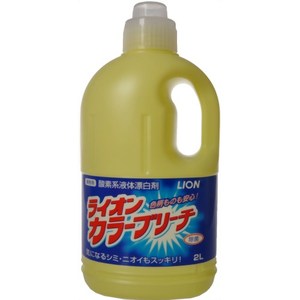 業務用 ライオン カラーブリーチ 2Lブランド：ブリーチ(ライオン)販売・製造元：ライオンハイジーン色柄ものも安心、気になるシミ・ニオイもスッキリ落とす業務用衣料漂白剤です。 用途●使えるもの水洗いできる白物、色物、柄物のせんい製品(木綿、...