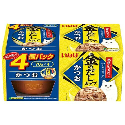 商品名：いなば 金のだしカップ4個パックかつお(70g×4コ入)内容量：4個JANコード：4901133621949発売元、製造元、輸入元又は販売元：いなばペットフード原産国：タイ商品番号：101-4901133621949商品説明：●おい...