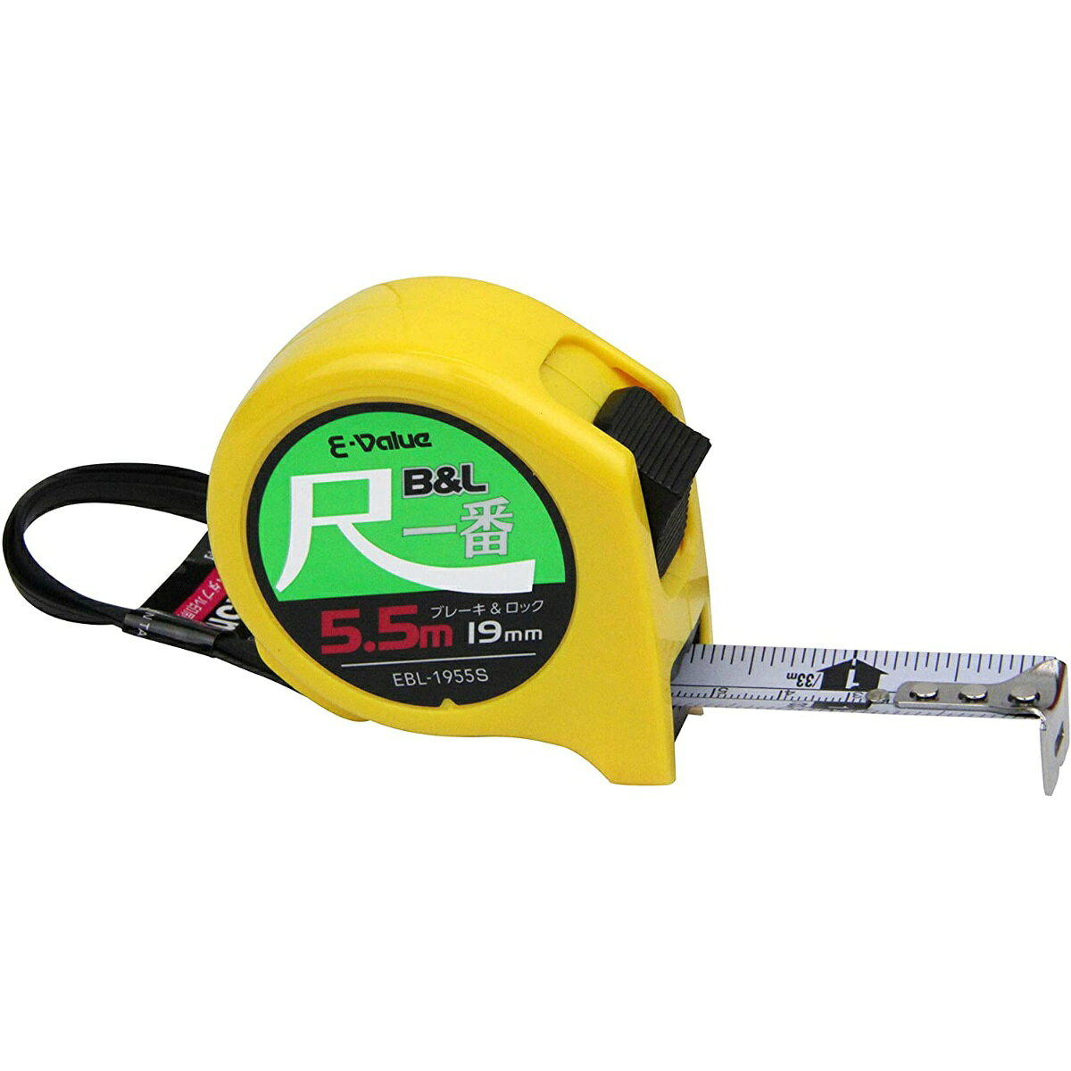 商品名：藤原産業 E-Value ブレーキ & ロック 尺一番 B&L EBL-1955S 5.5m 19mm幅内容量：1個JANコード：4977292123570発売元、製造元、輸入元又は販売元：藤原産業株式会社原産国：台湾商品番号：10...