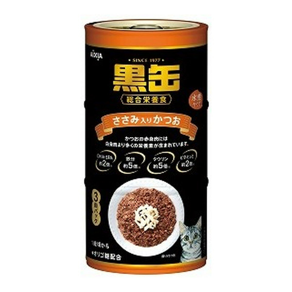 商品名：アイシア 黒缶 ささみ入りかつお 160g×3缶パック キャットフード内容量：160g×3缶パックJANコード：4571104718987発売元、製造元、輸入元又は販売元：アイシア原産国：韓国商品番号：101-45711047189...