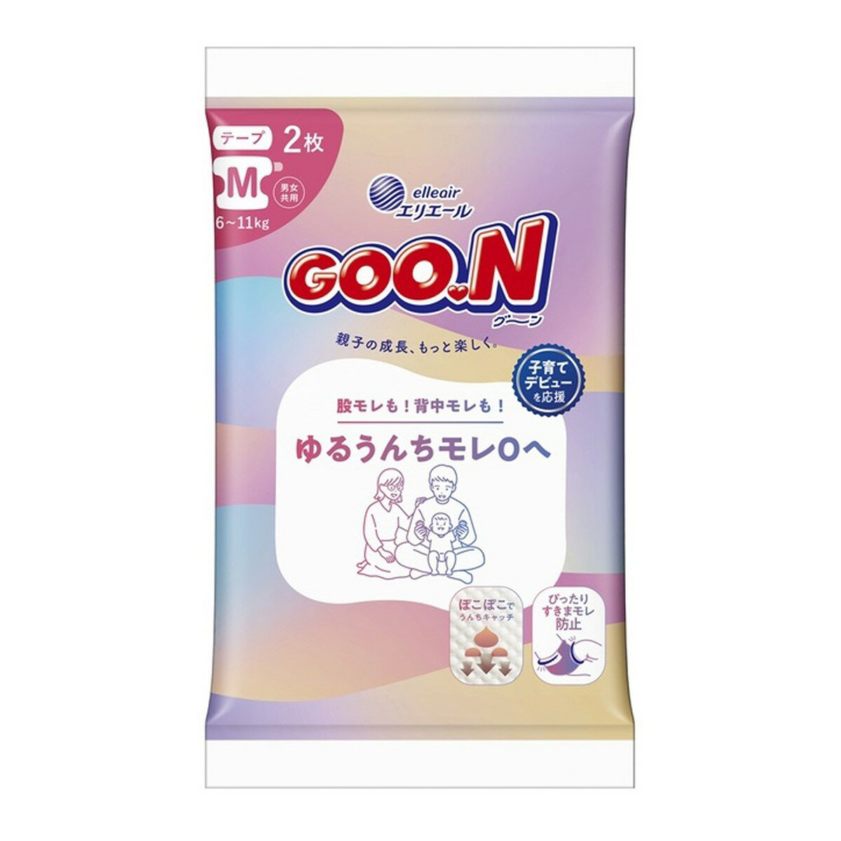 商品名：グーン ゆるうんちモレ0へ Mサイズ テープ 2枚 こども用紙おむつ内容量：2枚JANコード：4902011124835発売元、製造元、輸入元又は販売元：大王製紙原産国：日本商品番号：101-4902011124835商品説明ママパ...