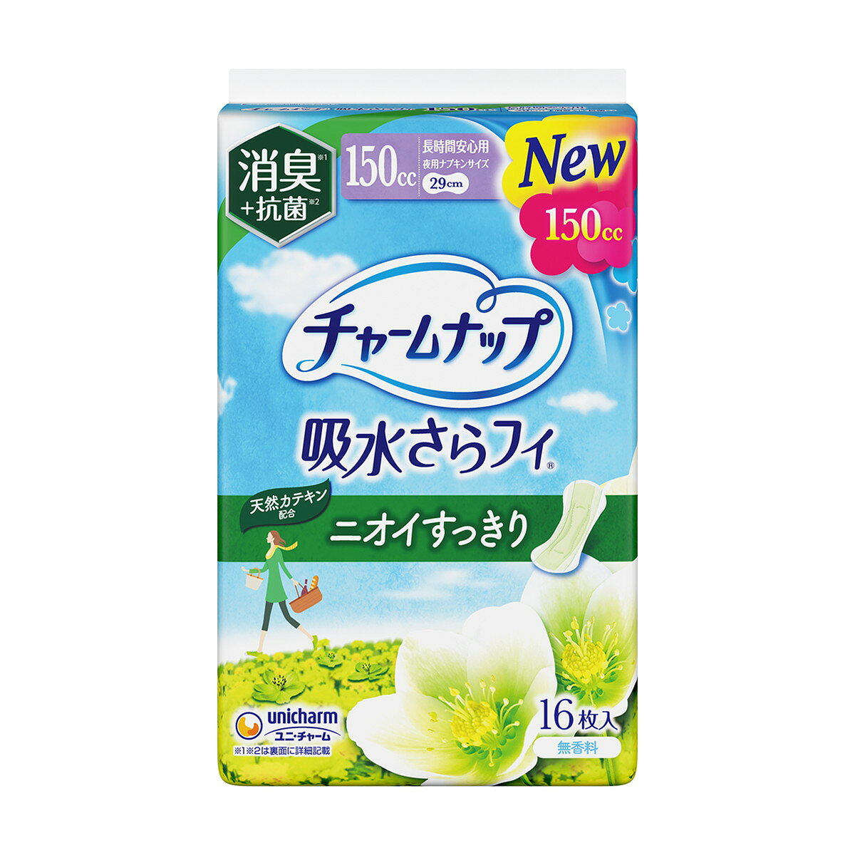 商品名：チャームナップ 吸水さらフィ 長時間安心用 消臭タイプ 夜用ナプキンサイズ 16枚入 ユニ・チャーム パッド 尿ケア 尿取りパッド内容量：16枚JANコード：4903111404223発売元、製造元、輸入元又は販売元：ユニ・チャーム...