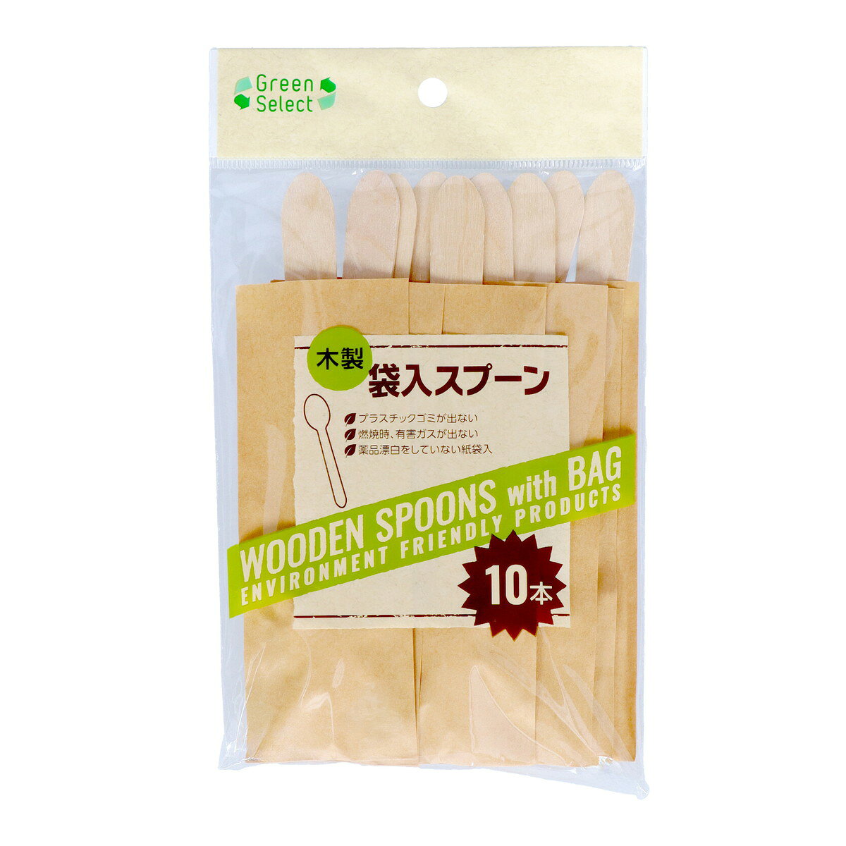 商品名：グリーンセレクト 木製 袋入 スプーン 10本入 大和物産内容量：10本入JANコード：4904681603061発売元、製造元、輸入元又は販売元：大和物産原産国：中華人民共和国商品番号：101-*200-4904681603061...