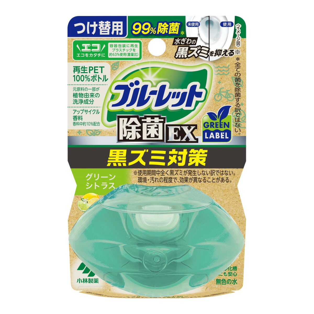 商品名：小林製薬 液体 ブルーレット おくだけ 除菌EX グリーンレーベル つけ替用 グリーンシトラス 67ml トイレ用洗剤内容量：67mlJANコード：4987072101377発売元、製造元、輸入元又は販売元：小林製薬原産国：日本商品...