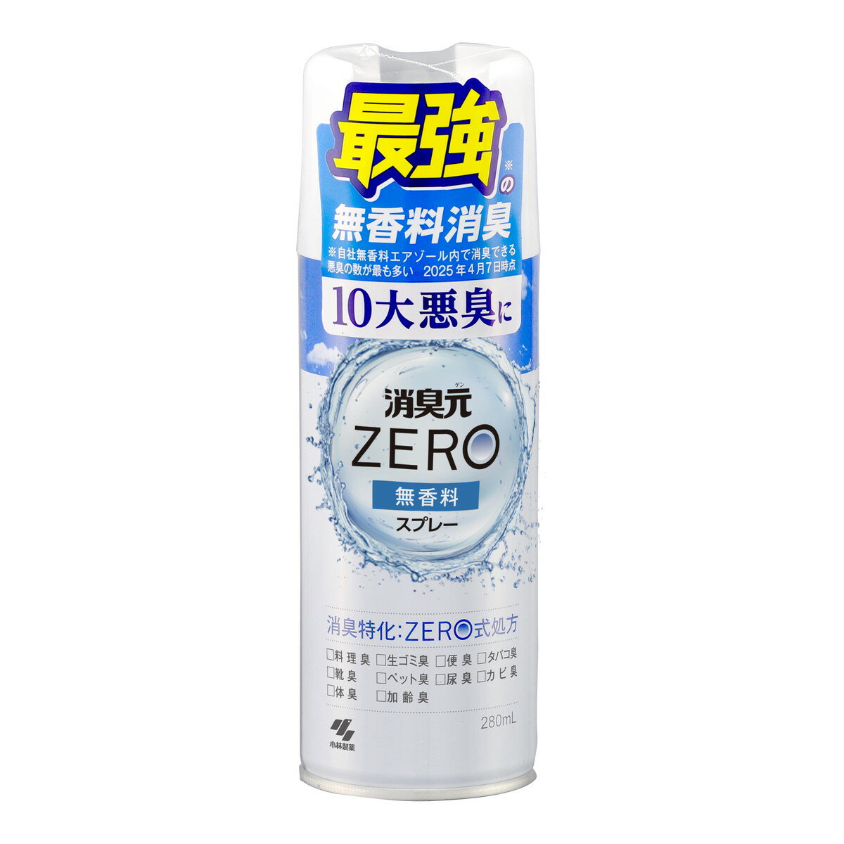 商品名：小林製薬 消臭元 ZERO スプレー 無香料 280ml 消臭スプレー内容量：280mlJANコード：4987072101636発売元、製造元、輸入元又は販売元：小林製薬原産国：日本商品番号：101-*007-49870721016...