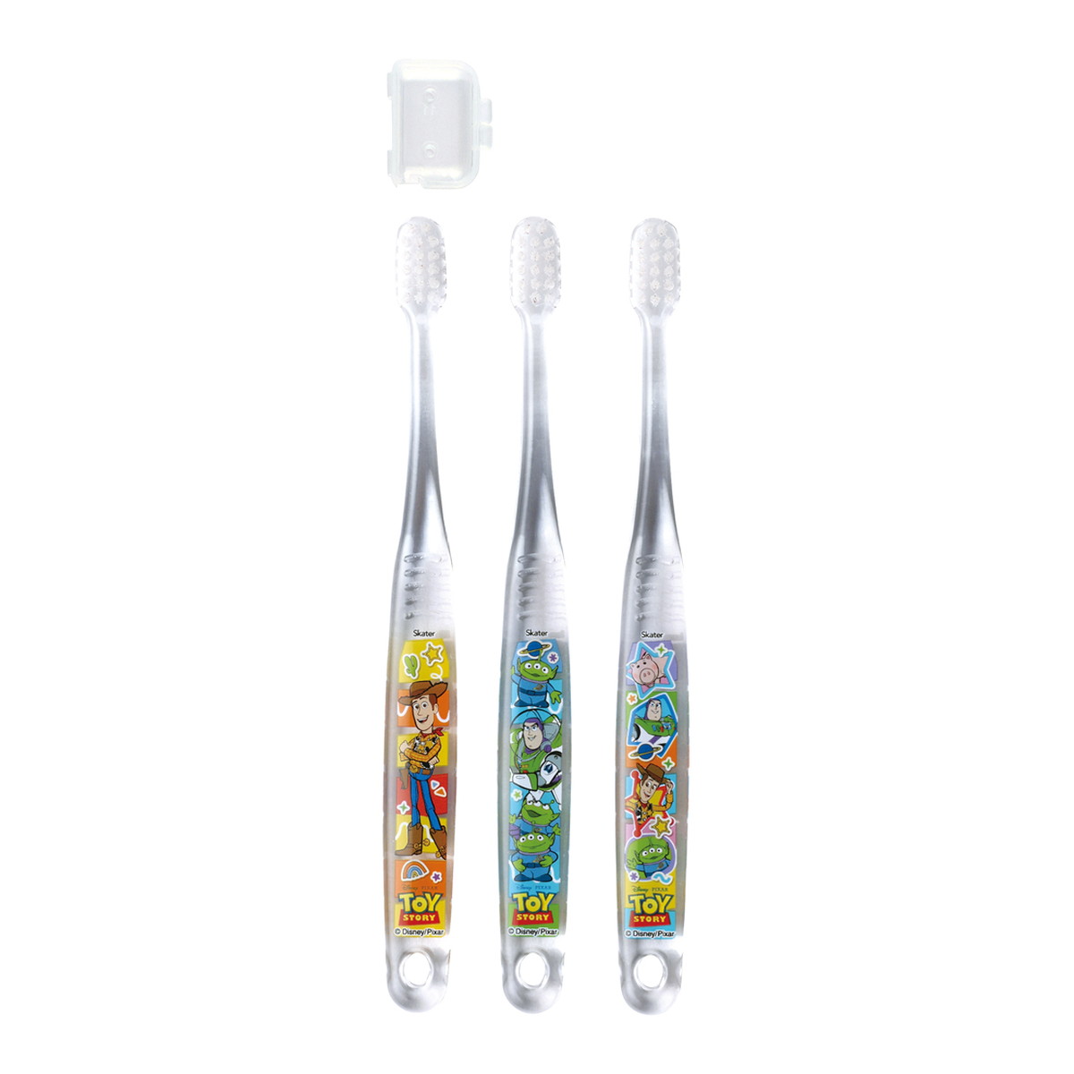 商品名：クリア歯ブラシ 3本セット トイストーリー2 TBCR5T スケーター 3-5才 やわらかめ内容量：3本JANコード：4973307670510発売元、製造元、輸入元又は販売元：スケーター原産国：中華人民共和国商品番号：101-*1...