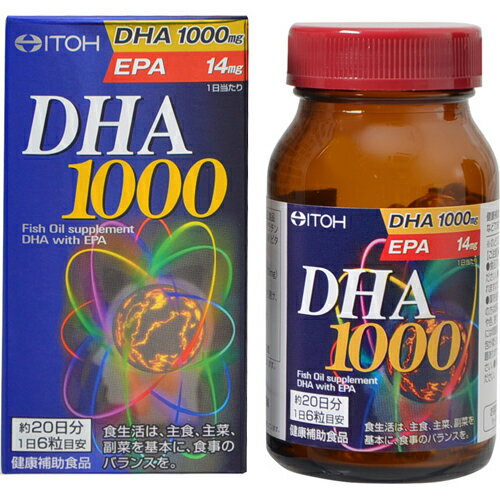 ※パッケージデザイン等は予告なく変更されることがあります。商品説明「DHA1000 120粒」は、青魚から精製したDHAを6粒当たり1000mg配合した健康補助食品です。明るくシャープに生きたい多くの方の毎日をサポートします。※厚生労働省で...