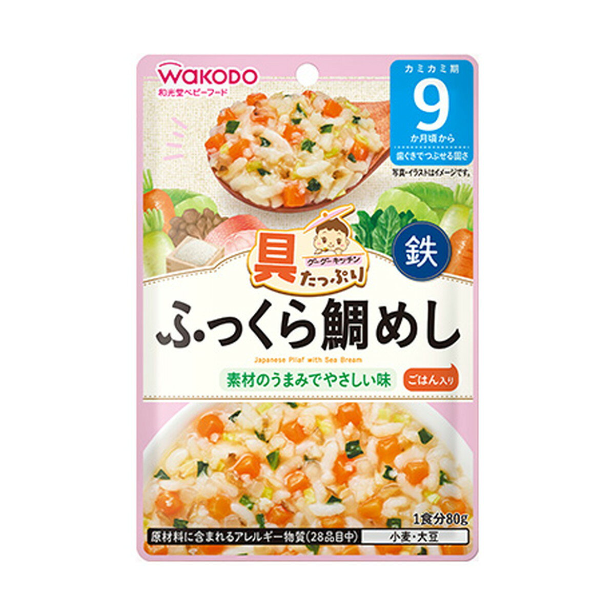 商品名：和光堂 具たっぷり グーグーキッチン ふっくら鯛めし 80g ベビーフード内容量：80gJANコード：4987244602268発売元、製造元、輸入元又は販売元：アサヒグループ食品商品番号：103-*048-498724460226...