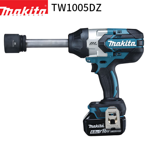 適用バッテリ・充電器 マキタ 充電式 インパクトレンチ TW1005DZ 大型自動車のタイヤ脱着に最適なロングアンビル仕様 JIS規格に対応した左ネジモード搭載 大型自動車のホイール脱着をパワフルにこなす 最大締付けトルク1,150N・m※...