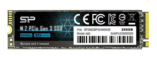 シリコンパワー SSD 256GB 3D NAND M.2 2280 PCIe3.0×4 NVMe1.3 P34A60シリーズ SP256GBP34A60M28 4713436129639 ゲーマーの様々な要求にもこたえる、高速、高性能、低...