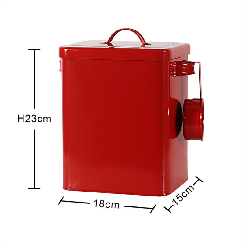 【商品仕様】 素材：鉄製 重さ：約1040g サイズ：18*15*23cm 商品内容：米びつ 5kg用*1点 ご注意： 商品画像に関しまして、モニターや環境によって色や風合いの見え方が違いますので、ご理解の上ご購入頂きますようお願いいたします。
