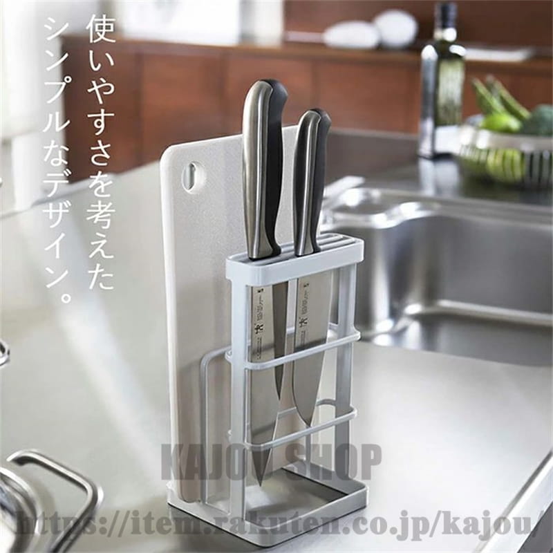 置き場所に困る包丁とまな板を、まとめてスタイリッシュに収納できる。 シンプルなスチールフレームのデザインで圧迫感がなく、ステンレスの天板にも大理石の天板にもなじみます。 ユニクロメッキと粉体塗装のWコーティングでサビに強く、水回りでも安心し...
