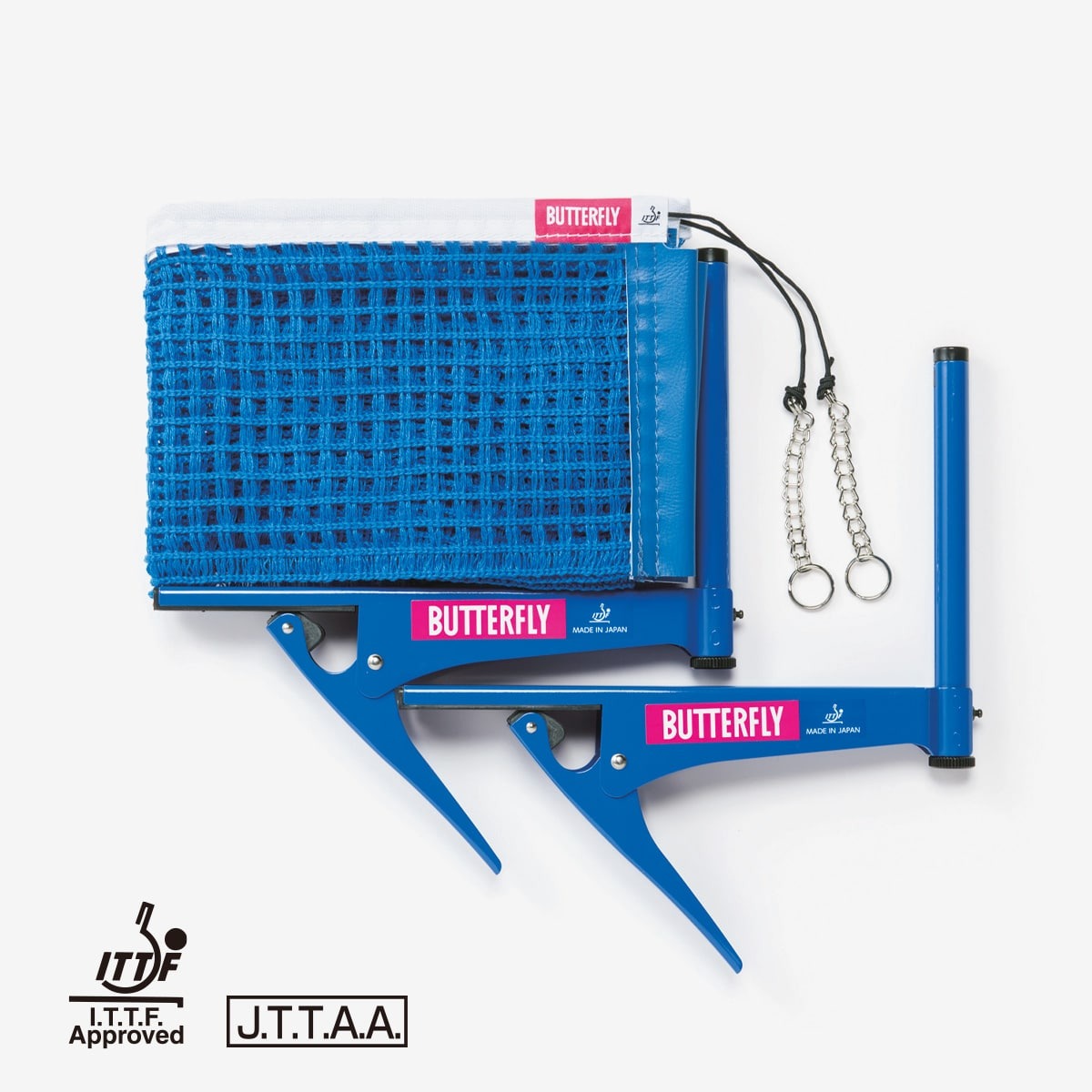 商品名 インターナショナル・サポートセット 価格 12,100円（税込） 品番 70060 カラー ブルー（177） サイズ 高さ15.25cm 材質 ネット＝アクリル、サポート＝スチール 原産国 日本 ※厚くて高品質なスチール使用 ※IT...