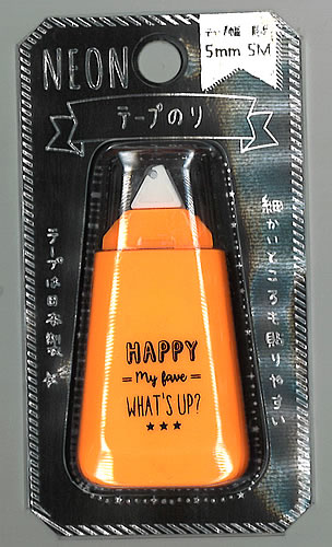 HAPPY Mygame What'sUP？クーリア（Q−LIA）NEONテープのり(テープ糊）(QL-15357)ネオンカラーがキュート細かいところも貼りやすいテープは日本製使い切りタイプ H65×W30×D15mmテープ：5mm幅×長さ...