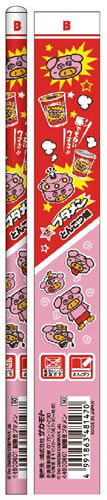 ブタメン鉛筆B(丸軸)4本セット(44900601)仕様特徴：頭付け丸軸 H178×径7.5mm*絵柄はサンプル画像です。実際の絵柄と多少異なる場合がございます。4991863481470**kw**新学期 キャラクター文房具 学童文具 新...