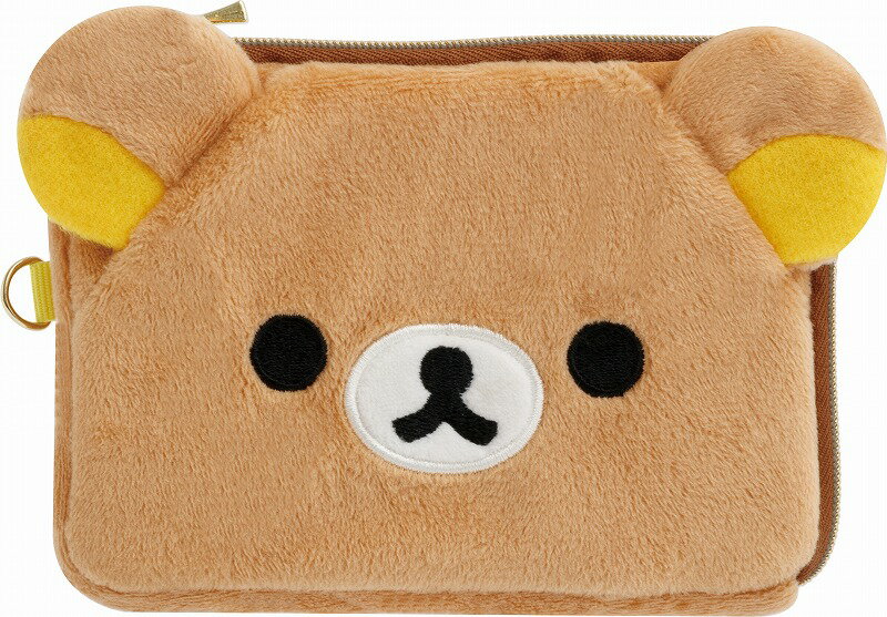 リラックマ[Rirakkuma]サンエックス（SANX）ぬいぐるみパスケース（キーチェーン付き定期券入れ）(PB72201)キーチェーンと内ポケット付きでカギや小物の収納にも便利なパスケース♪ポリエステル・キーチェーン付・内ポケット付キイロ...
