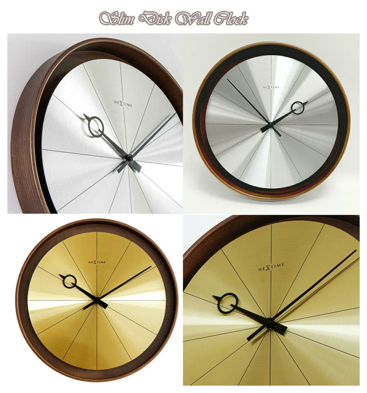 ※在庫状況によりお取り寄せになる場合や在庫切れの可能性が御座います。 素材：木、アルミ、MDF サイズ：φ35×D4.5cm 機構：スイープムーブメント 電源：単3乾電池×1（別売） 〇お支払いについて：お支払いはクレジットカード・銀行振込...