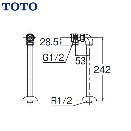 メーカー希望小売価格はメーカーカタログに基づいて掲載していますTL347C1R 商品説明仕様・特徴 アングル形止水栓（フィルター付き）床給水用共用
