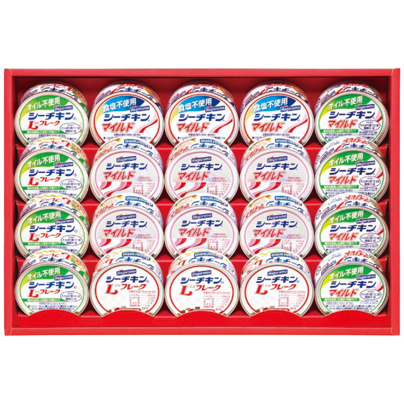 ■商品説明 素材やカタチ、製法によって、さまざまなおいしさが楽しめる「シーチキン」の詰め合わせです。 ■商品詳細 製造生産地：日本製 内容：オイル不使用シーチキンLフレーク・オイル不使用シーチキンマイルド各4缶・シーチキンLフレーク・食塩不...