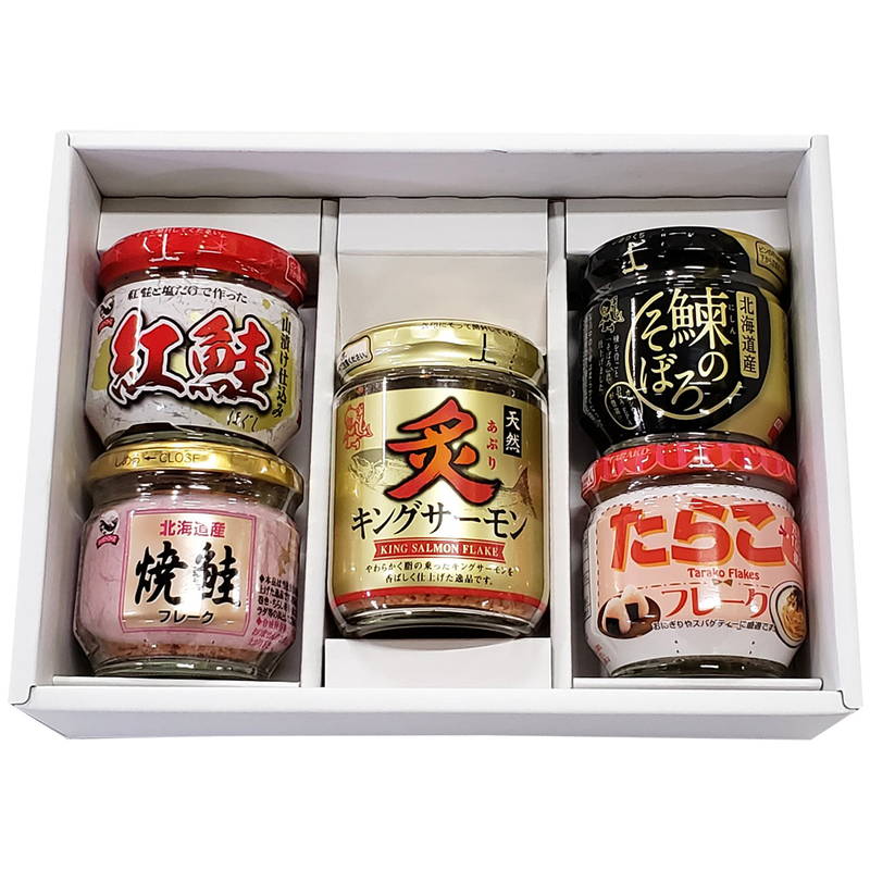■商品説明 保管も保存も便利な瓶詰セットです。 こだわりのフレーク達（ほぐし）を堪能して下さい。 ■商品詳細 製造生産地：北海道(加工地) 内容：鮭フレーク（北海道産・50g・1瓶）、山漬け仕込み紅鮭ほぐし（ロシア産・50g・1瓶）、秋鮭フ...