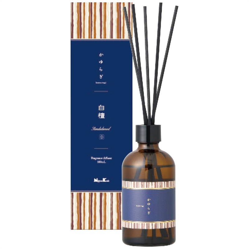 ■商品説明 〜和のかおりのゆらぎがもたらす心地よい感覚〜かゆらぎシリーズから空間に溶け込むディフューザー。香がやさしく広がり、日常に心和らぐ空間をもたらします。穏やかにひろがる白檀の香りです。 ■商品詳細 製造生産地：日本製 重さ：260g