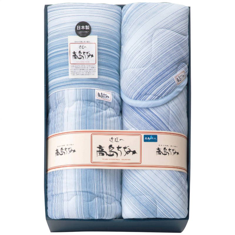 ■商品説明 高温多湿な日本の風土に適した「高島ちぢみ」緯糸に強い撚り（より）をかけて、生地の表面にシボという凸凹したしわを出した織物です。肌に触れる面積が少ない為、サラサラとした肌触りが特徴です。2012年1月地域団体商標登録登録番号第54...